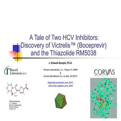 HCV Overview Boceprevir & Thiazolides JES_mod062116 | PDF