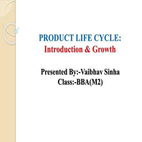 PRODUCT LIFE CYCLE | PPT