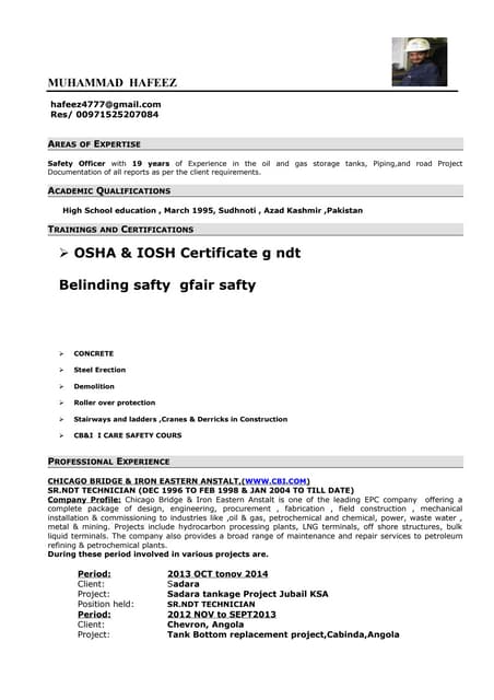 LEEA -LIFTING INSPECTION ENGINEER CV | DOCX