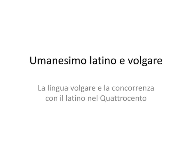 Origini della lingua italiana | PPT