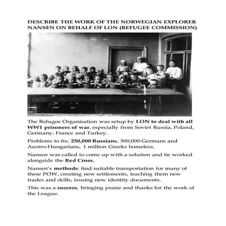 HISTORY IGCSE REVISION CARDS - 024. REFUGEE ORGANISATION | DOCX