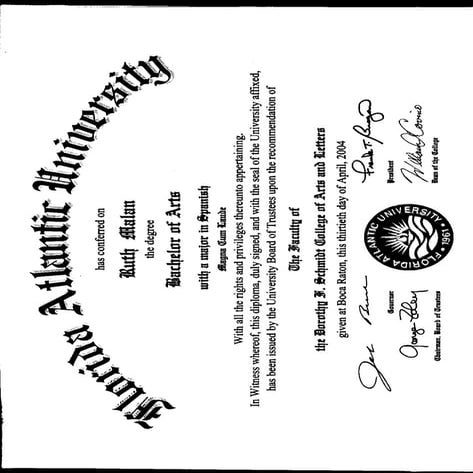 US UNIVERSITY diploma | PDF