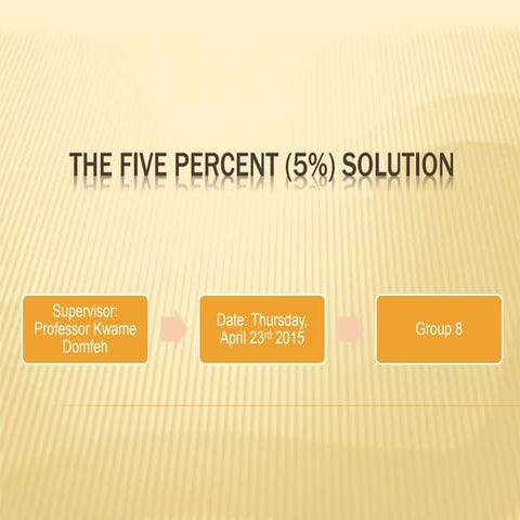 The five percent (5%) solution | PPTX | Career Advice | Careers