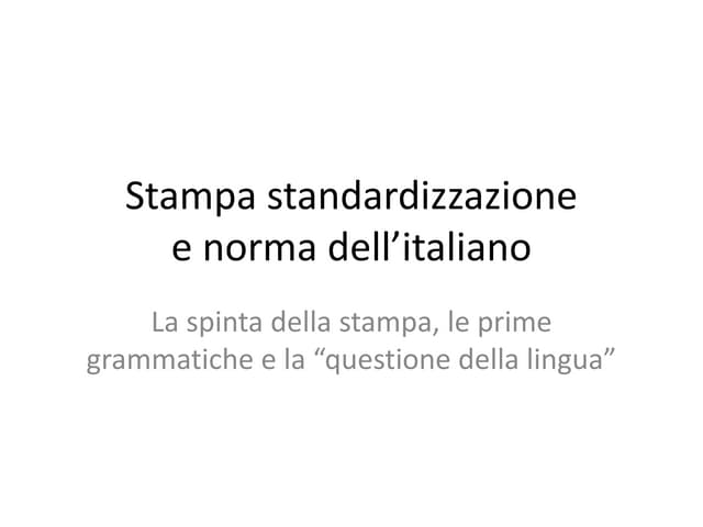 Origini della lingua italiana | PPT