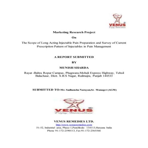 Marketing Research Project | PDF