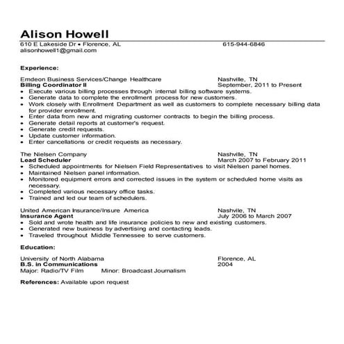 Alison resume | DOCX