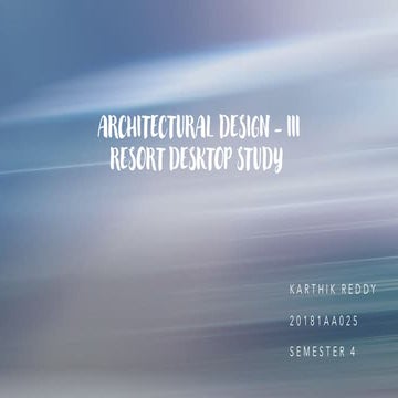 Eco retreat resort - Dissertation report | PDF