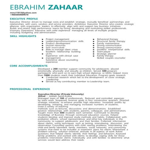 Ebrahim Zahaar Resume ‬ | DOCX