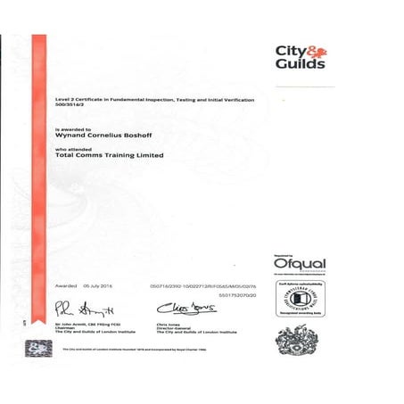 Testing and Inspection Certificate | ODT | Standardized Testing ...