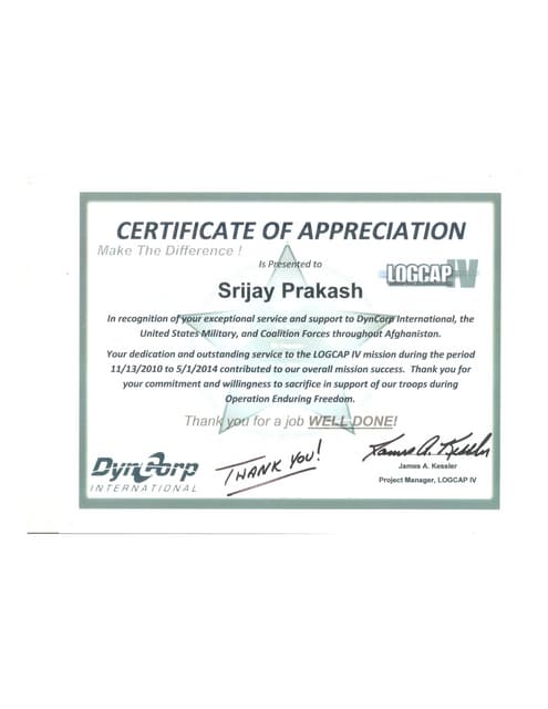 Appreciation Certificate KBR | PDF