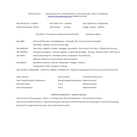 Credits V5 template | DOCX