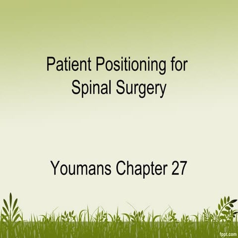 027 Patient posioning for spine surgery | PPT