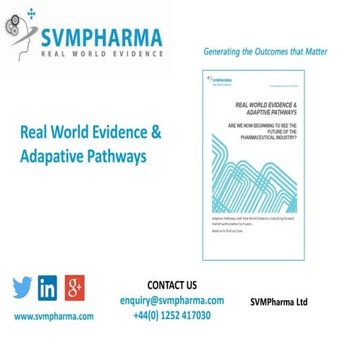 SVMPharma Real World Evidence – Real World Evidence & Adaptive Pathways ...