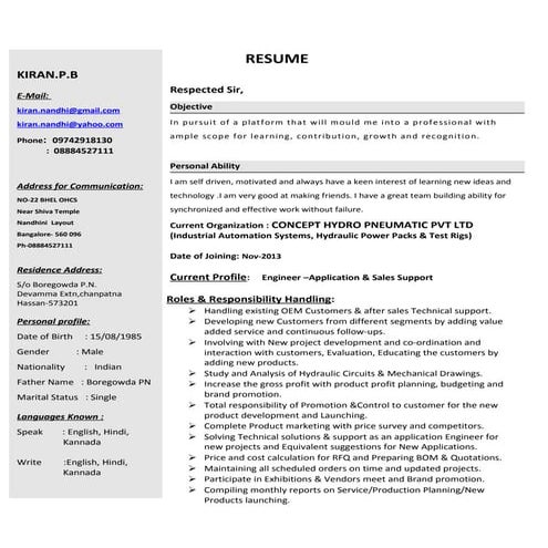 KIRAN CV UPDATED | DOC