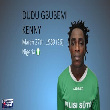 Dudu Gbubemi Kenny (1989) - CV | PPT