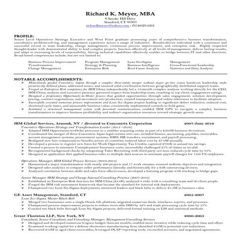 RICHARD K MEYER CV PROFILE | PDF