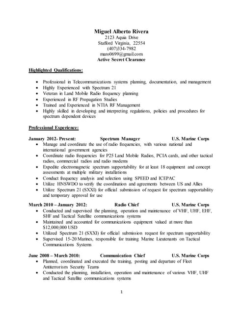 Resume Donald McCutchen v4 | DOCX | Telecommunications Industry ...