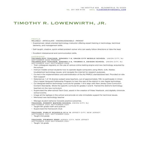 TLowenwirthTechResume | PDF