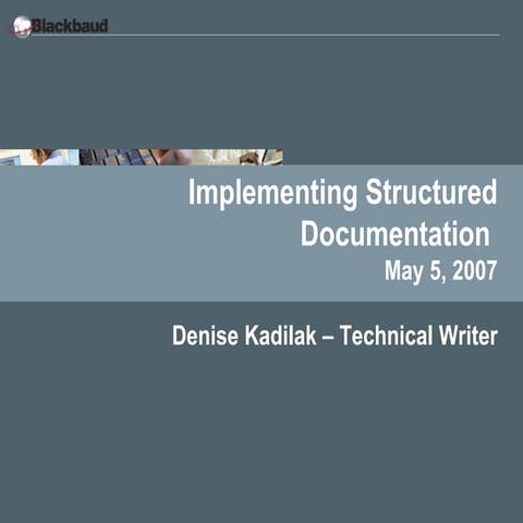 Implementing Structured FrameMaker | PPT