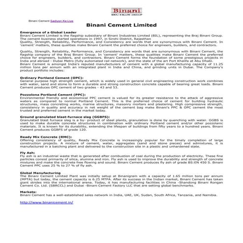 BinaniCement | PDF