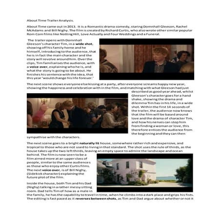 About Time Detailed Trailer Analysis | DOCX | Drama | Genres