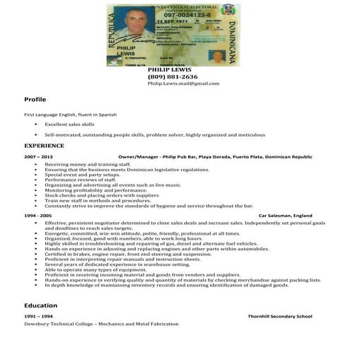 Pontus Glad CV 2016 | DOC