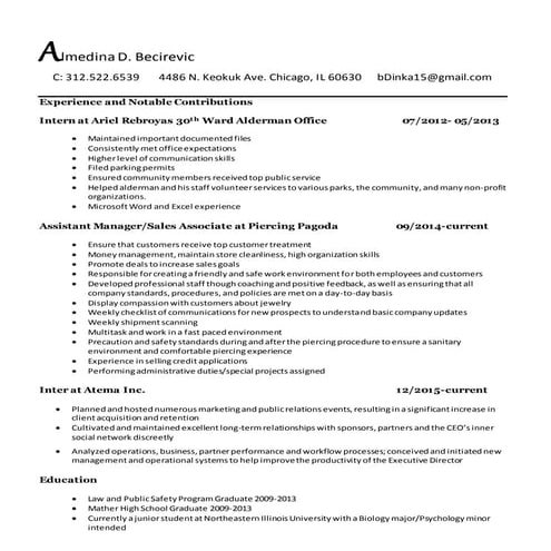 resume update | DOCX