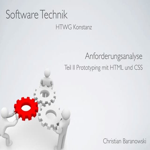 Anforderungsanalsyse - Prototyping mit JavaScript | PPT