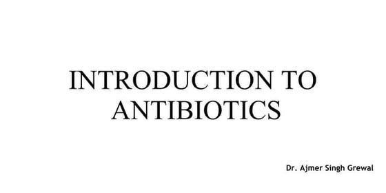 classification of antibiotics | PPT