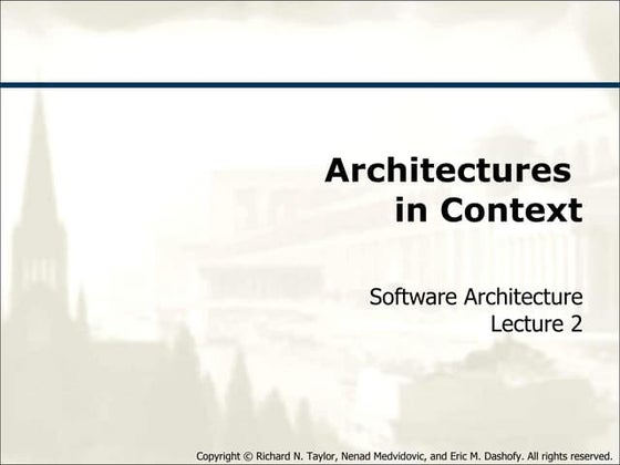 Model Based Software Architectures Ppt 2211