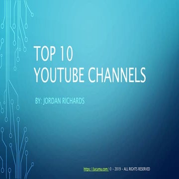 Top 10 Youtube Channels | PPT
