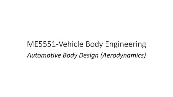 Aerodynamics on car | PPT | Physics | Science