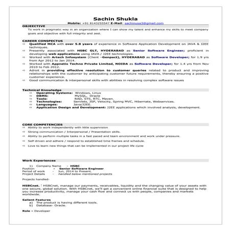 Sachin CV | PDF