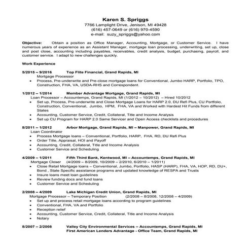 Karen Spriggs Resume 2016a (2) | PDF