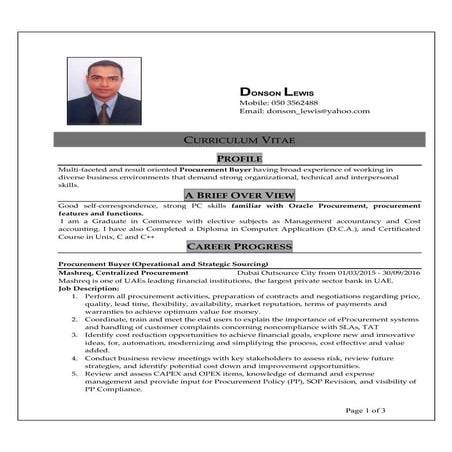 Donson Lewis_cv | PDF