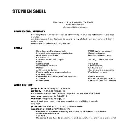Stephen Snell Resume 2 | ODT