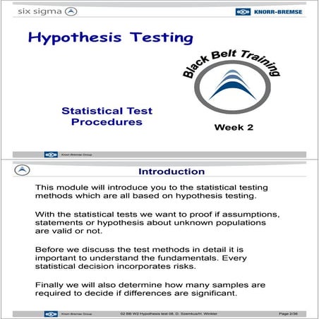 Javier Garcia - Verdugo Sanchez - Six Sigma Training - W2 Hypothesis ...