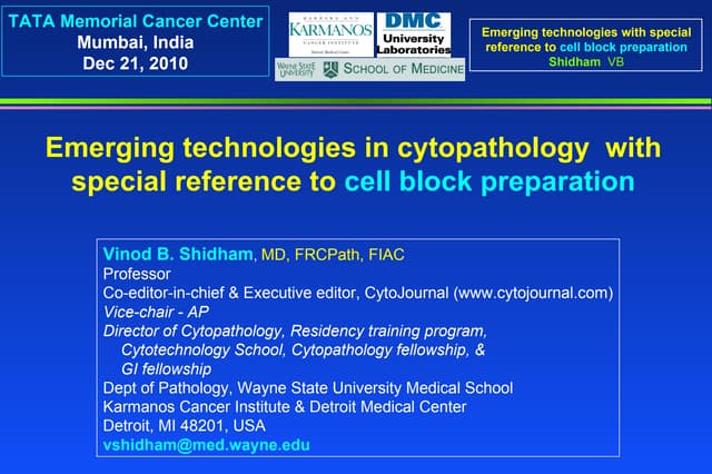 CELL BLOCK PREPARATION AND ITS IMPORTANCE | PPTX
