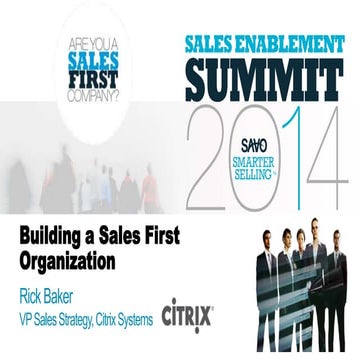 Building a Sales First Organization | PPT