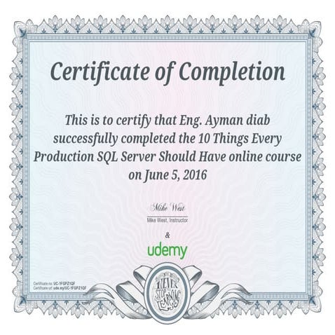 10 Things Every Production SQL Server Should Have | PPT