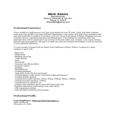2015 Mark resume -pdf | PDF