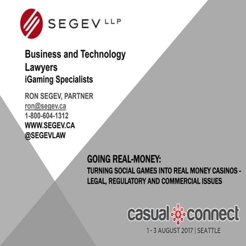 Legal, Regulatory and Commercial Issues Involved in Turning Social ...