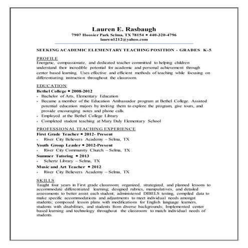 resume revised | DOC