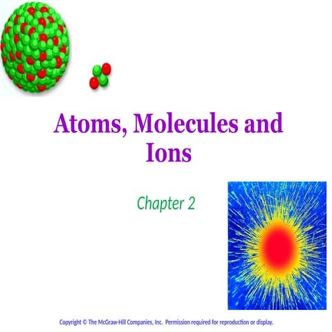 Comprehensive Overview of Atoms, Molecules, and Ions in Chemistry | PPTX
