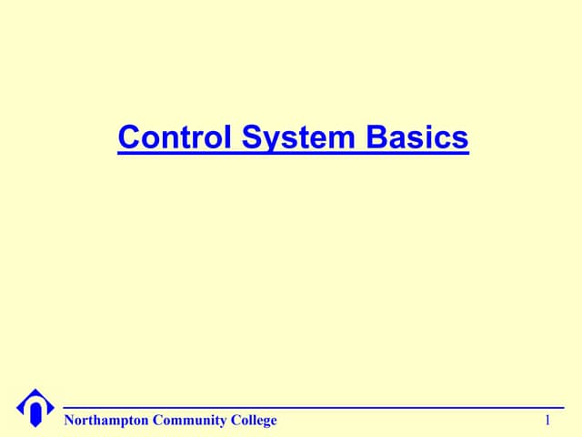 Chapter 1 basic components of control system | PPTX