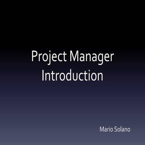 Presentation_Project Manager | PPT