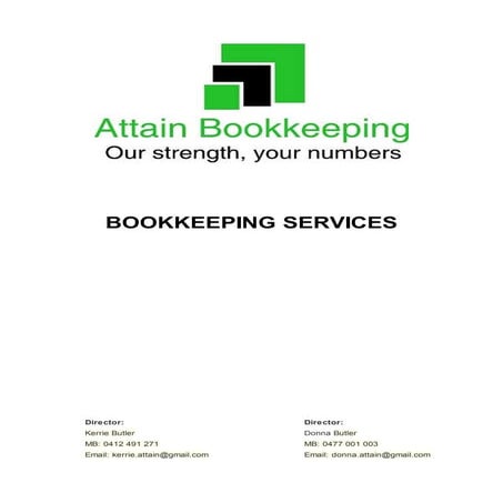 Bookkeeping Services | PDF