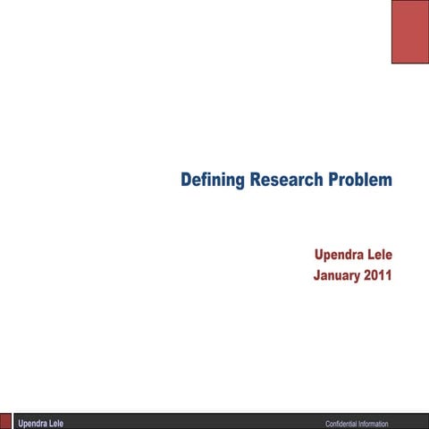 02 defining research problem | PPT