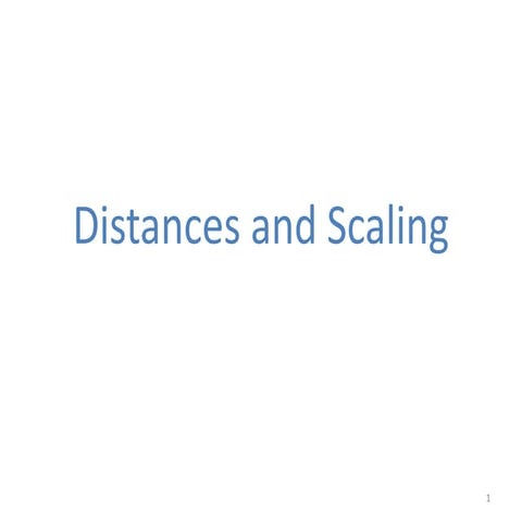 02 distances and scaling | PPTX | Physics | Science