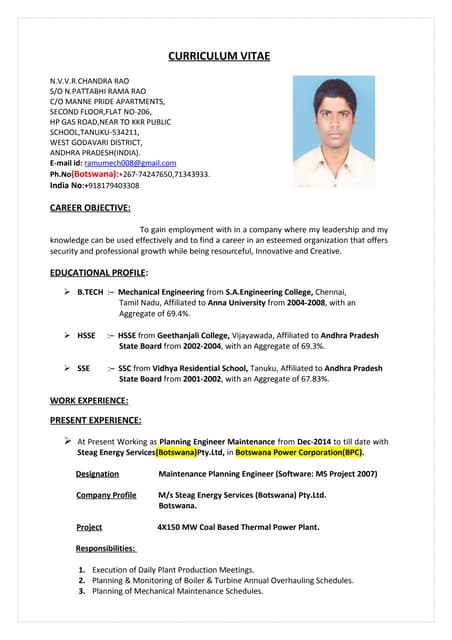 Resume Vinoth | PDF